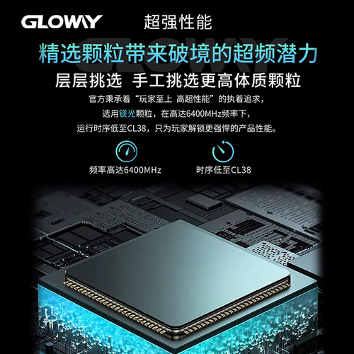 光威（Gloway）内存 GLOWAY 光威 32GB(16GBx2)套装 DDR5 6400 台式机内存条 龙武系列 镁光颗粒 助力AI多少 ...