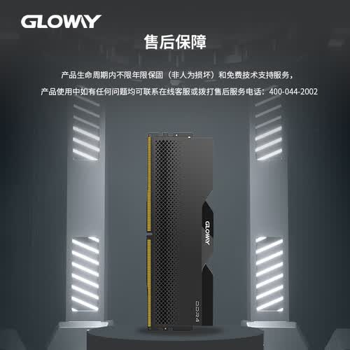 光威（Gloway）32GB(16GBx2)套装 DDR4 3600 台式机内存条 龙武系列 CJR颗粒 CL16 星空黑 389元(送赠品 ...