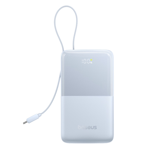 倍思（Baseus）【3C认证】充电宝自带线快充大容量迷你10000毫安22.5W小巧便携可上飞机适用于苹果华为安卓 蓝 69元(月销1w+)-聚超值