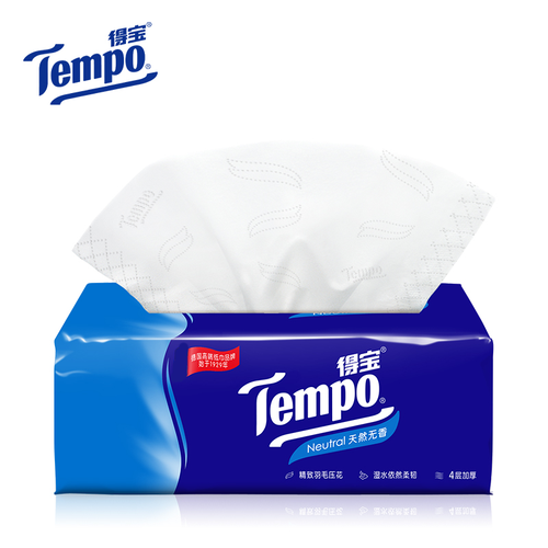 得宝（TEMPO）抽纸 Tempo 得宝 抽纸18包无香软抽4层加厚90抽整箱多少钱-聚超值